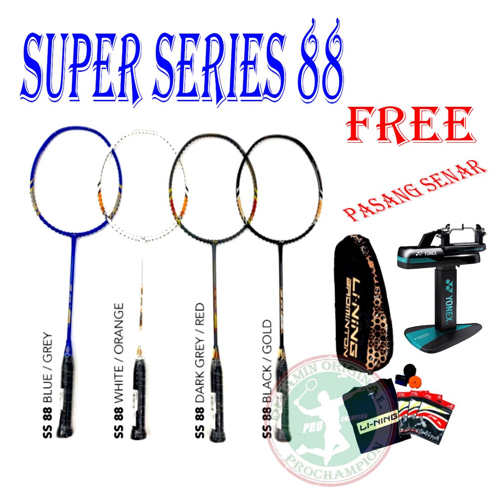 Jual LINING SUPER SERIES SS 88 RAKET BADMINTON ORIGINAL | Shopee Indonesia