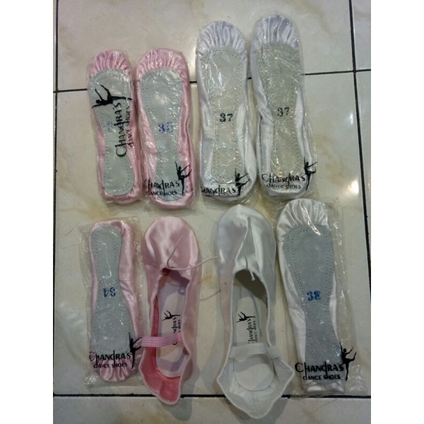 Jual Sepatu Ballet Chandra's 100% ORI | Satin Putih , Pink Baby ...