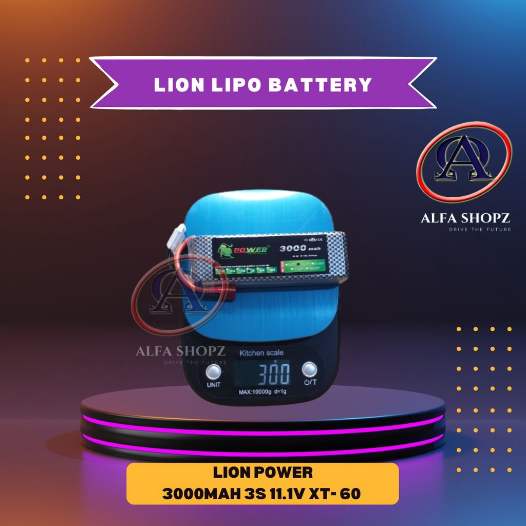 Jual Lion Baterai Battery LiPo 3000mah 3S 11.1V 35C Lipo Battery ...