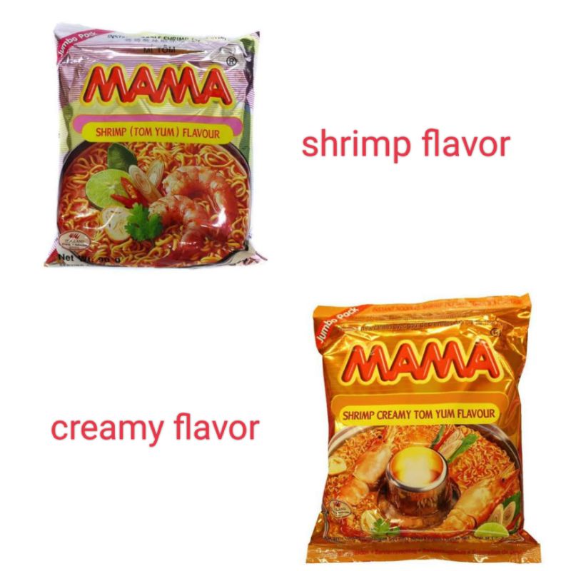 Jual mie instan mama shrimp tom yum/mama shrimp creamy flavor 90g ...