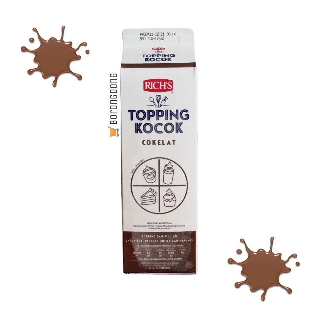 Jual Rich's Whip Topping Chocolate 907g | Shopee Indonesia