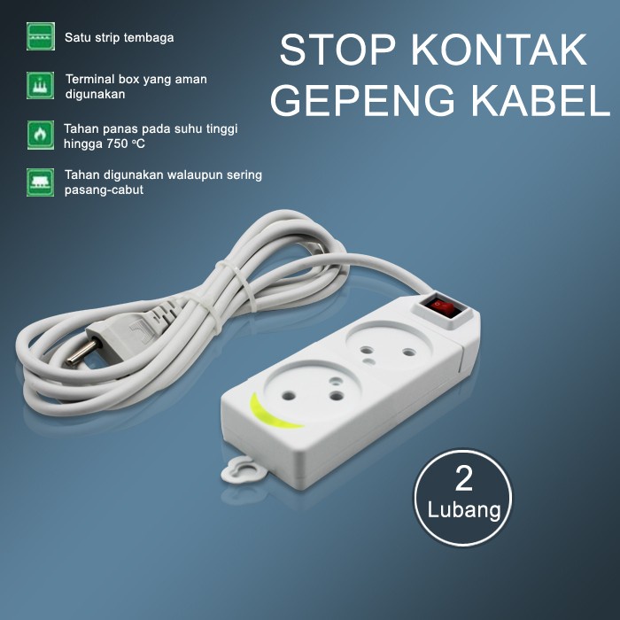 Jual Stop Kontak + Kabel 2/3/4/5 Lubang 1.5/3/5 Meter Colokan Kabel Listrik SNI | Shopee Indonesia