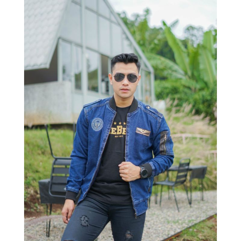 Jual jaket pria bomber scoder/jaket jeans/jaket pria 100% ori the bery ...