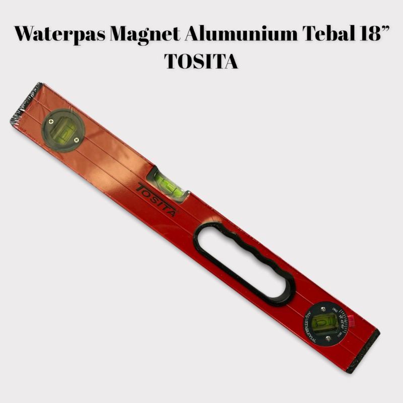 Jual TOSITA Waterpass Magnet Heavy Duty 18 inch Waterpas Torpedo Level ...