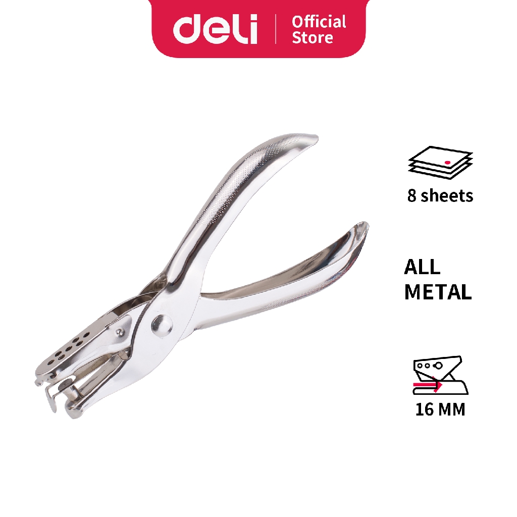 Jual Deli Pembolong kertas 1 lubang 8 lembar 6mm 1pcs E0114 | Shopee ...