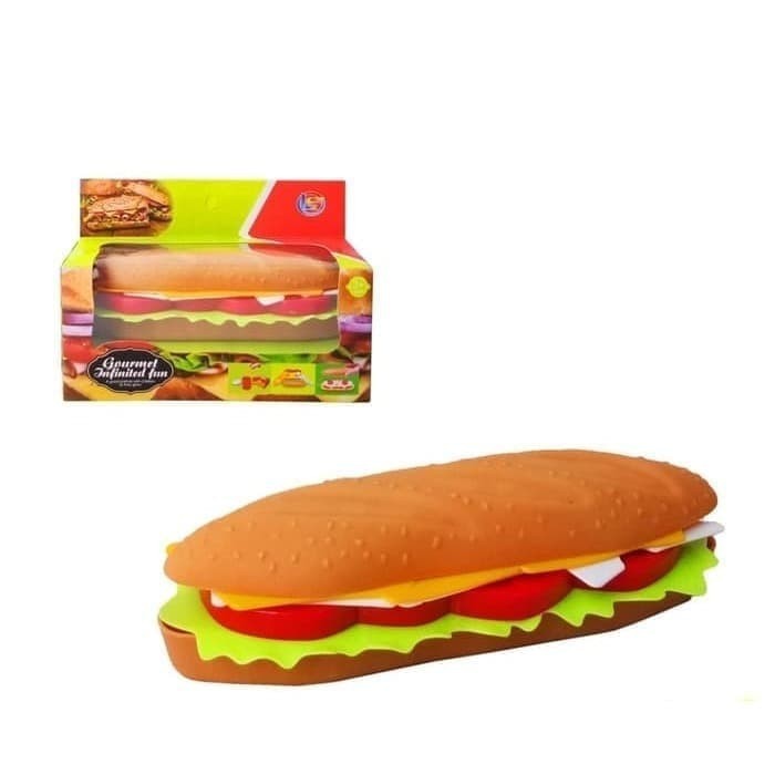Jual MAINAN BURGER SUSUN DAN HOT DOG MAINAN MINIATUR BURGER DAN HOT DOG ...