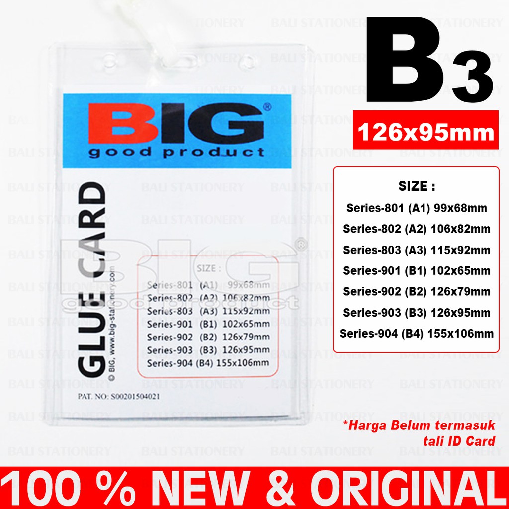 Jual Plastik ID Card BIG B3 (Isi 20pcs/pak) | Shopee Indonesia