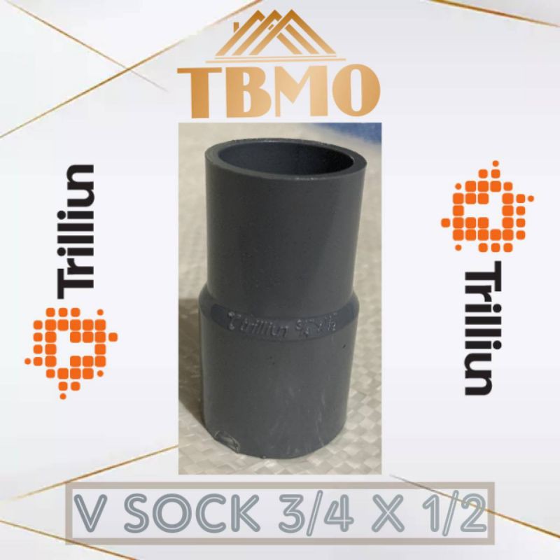 Jual V Sock 3/4 x 1/2 inch Trilliun - Reducer Sock / Verloop Sock ...