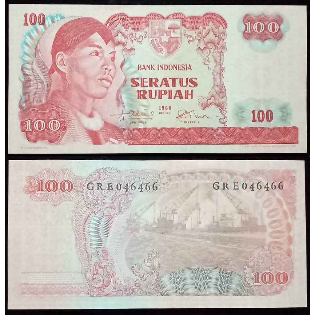 Jual Uang Kuno 100 Rupiah Tahun 1968 Seri Sudirman AUNC | Shopee Indonesia