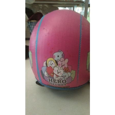 Jual Helm anak Bt21 atau Bts warna pink | Shopee Indonesia
