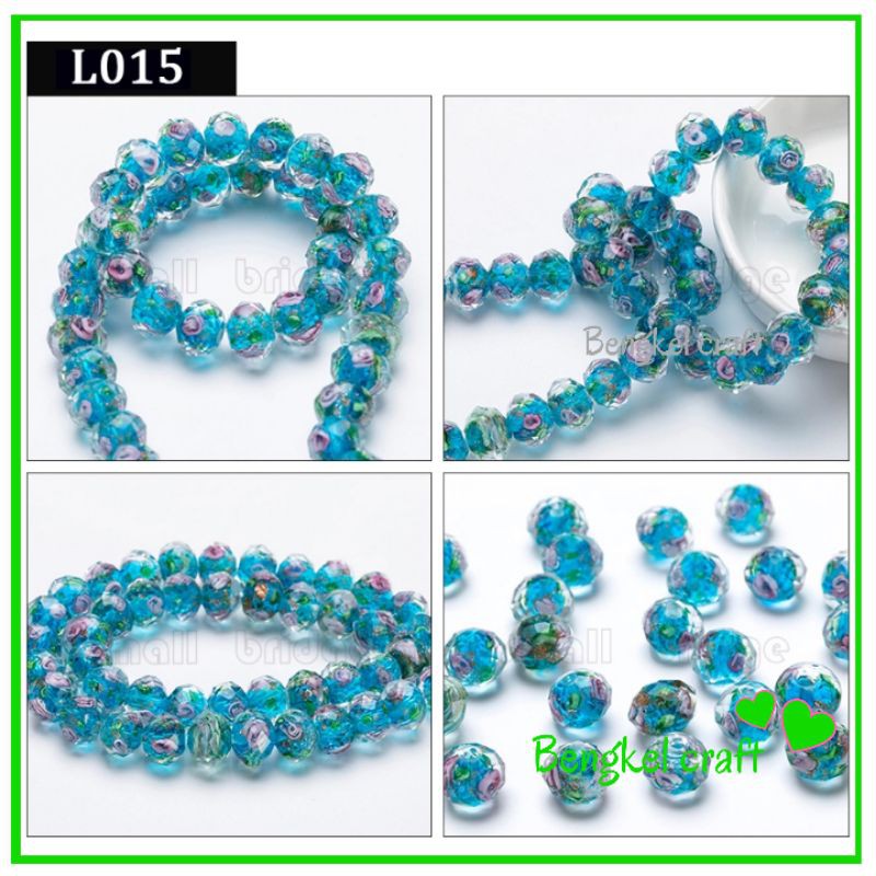 Jual Manik-Manik Crystal Ceko murano lampwork Bahan Gelang Perhiasan ...
