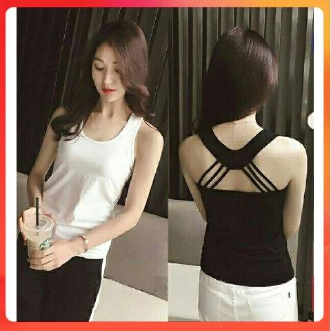 Jual FAS-255 Six Line Ro Blouse Wanita Spandex Hitam Putih | Shopee Indonesia