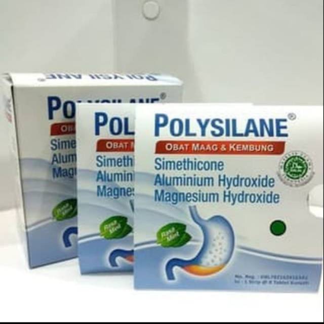 Jual Polysilane Tablet Kunyah - Obat maag - per box (40 Tablet Kunyah ...
