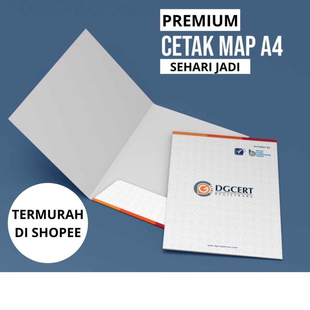 Jual Cetak Map Folder Perusahaan Custom A4 Kertas Art Carton | File ...