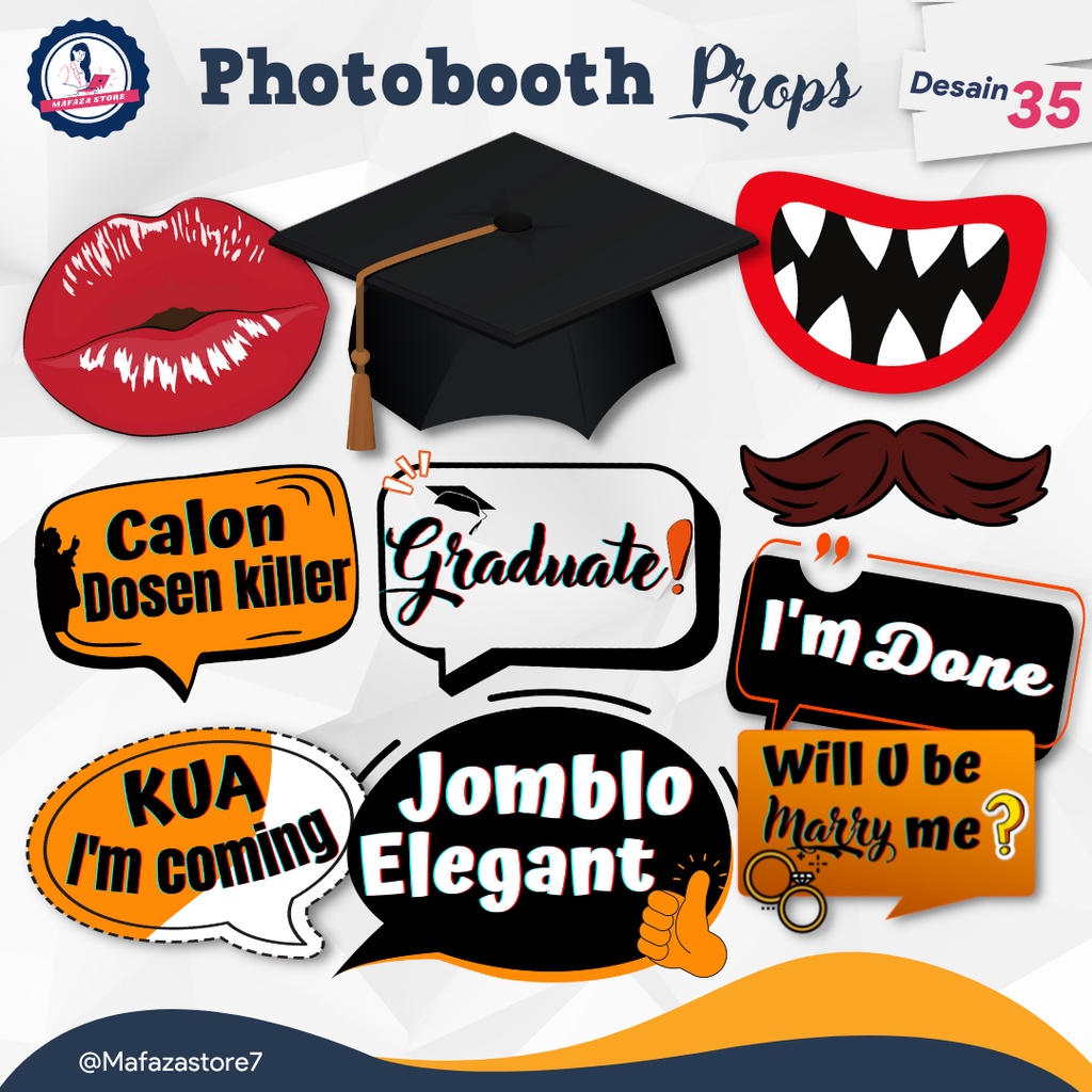 Jual Photobooth props / Foto props Wedding / Perlengkapan foto wisuda ...