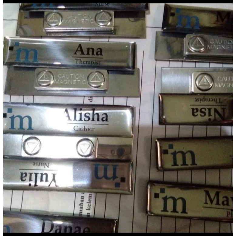 Jual Nama dada / name tag kuningan stainlis | Shopee Indonesia