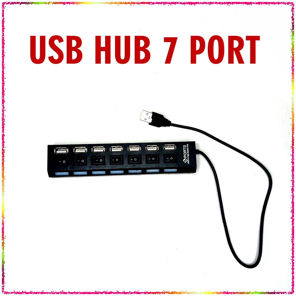 Jual Usb Hub 4 Port On / USB HUB 7 PORT Off Extensi Terminal Kabel Data ...