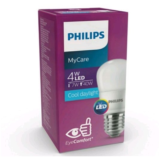 Jual Lampu Philips LED Bulb 4W 4 W 4Watt 4 Watt (6500K Cool Daylight ...