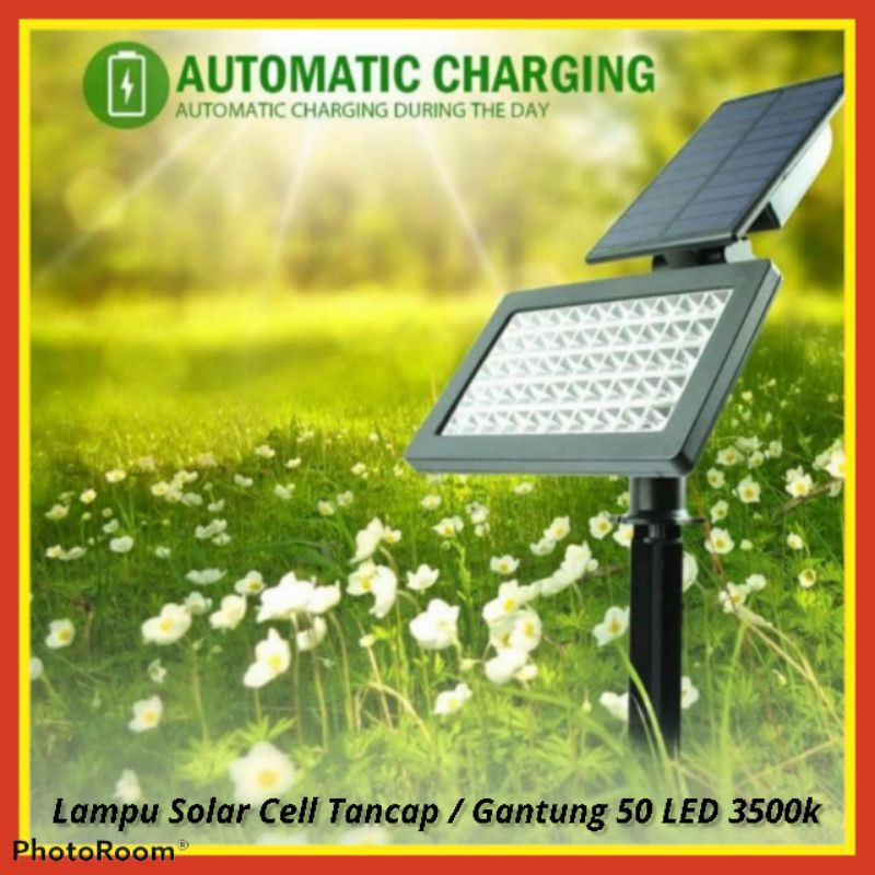 Jual Lampu Taman Hias Solar Cell Panel LED Sorot Pohon Tancap Gantung ...