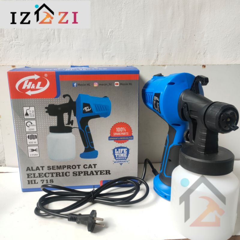 Jual Alat Semprot Cat Minyak Tembok Electric H&L HL 718 Electric Spray ...