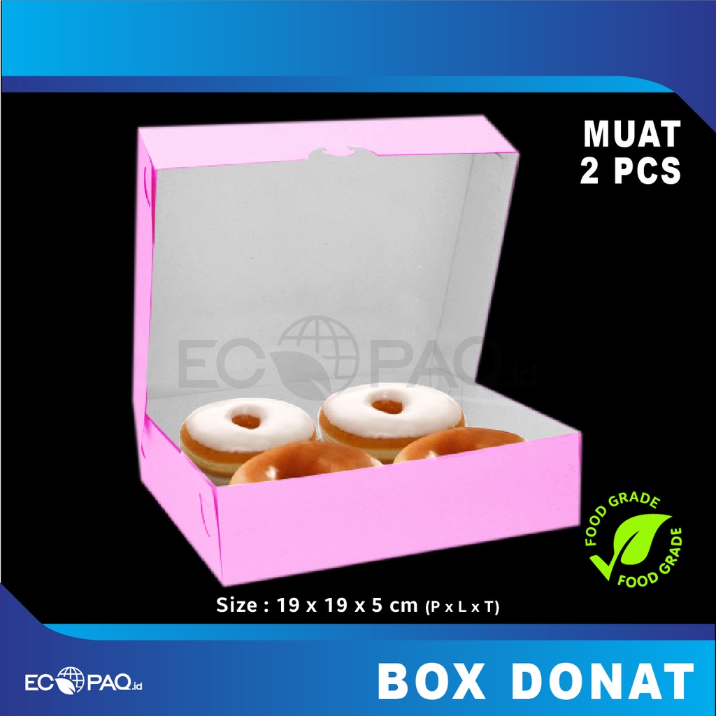 Jual Kotak Dus Box DONAT PINK Isi 4 (20 pcs) | Shopee Indonesia