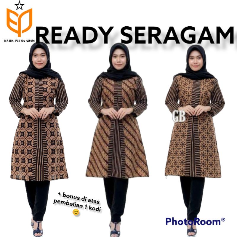 Jual Model Baju Batik Wanita Terbaru 2022 Batik Tunik Kantor Atasan