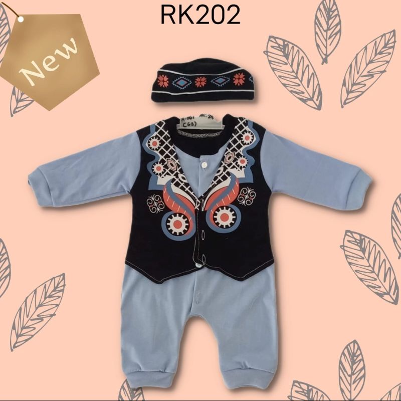 Jual Setelan Baju Bayi Muslim rompi jumper 3-9bulan | Shopee Indonesia