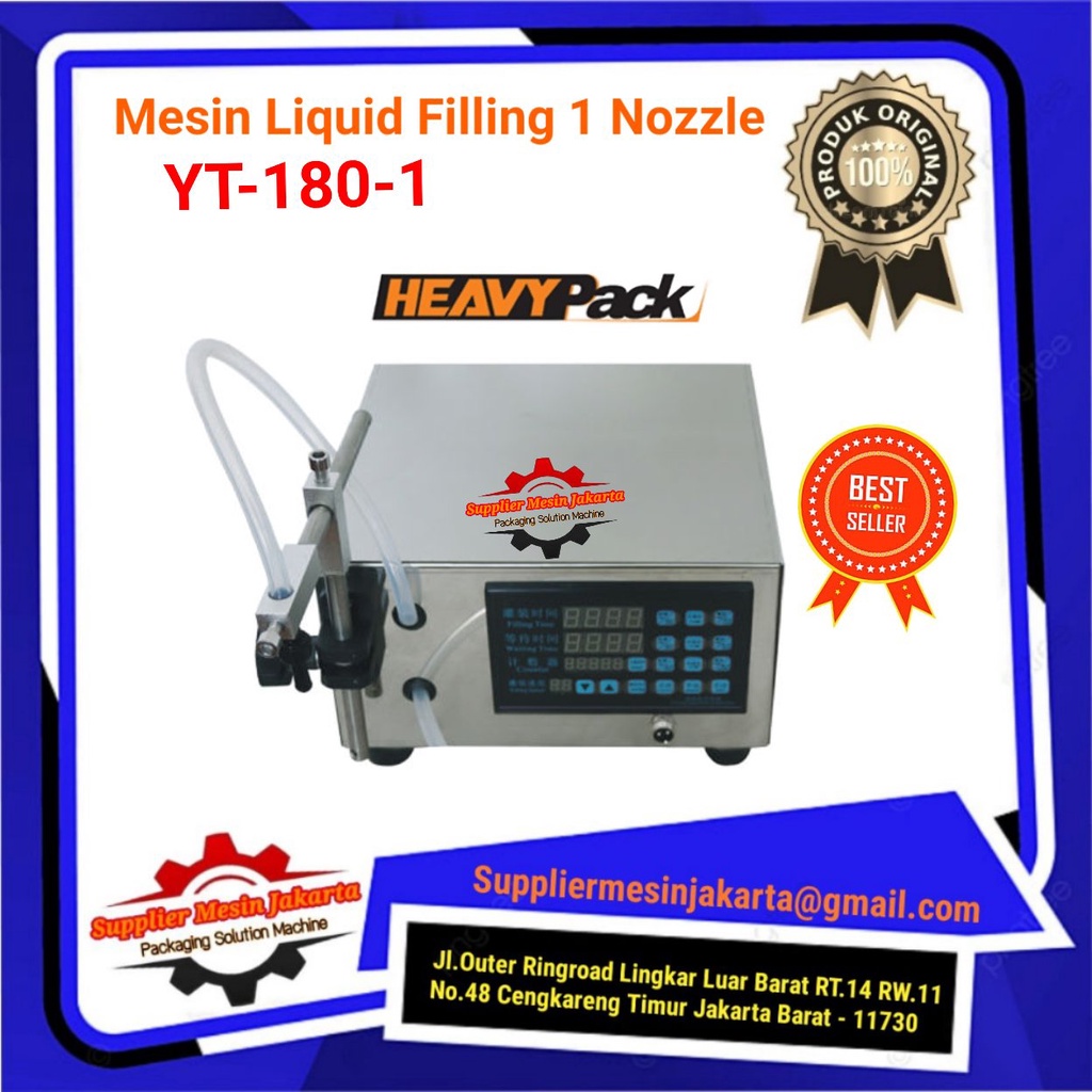 Jual MESIN PENGISI CAIRAN LIQUID FILLING 1 NOZZLE YT-180-1 HEAVYPACK | Shopee Indonesia