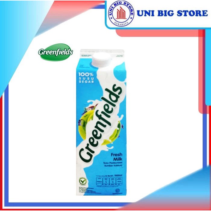 Jual Greenfields Fresh Milk Susu Full Cream Greenfield 1 Liter with Lid Tutup 1000 ml | Shopee ...