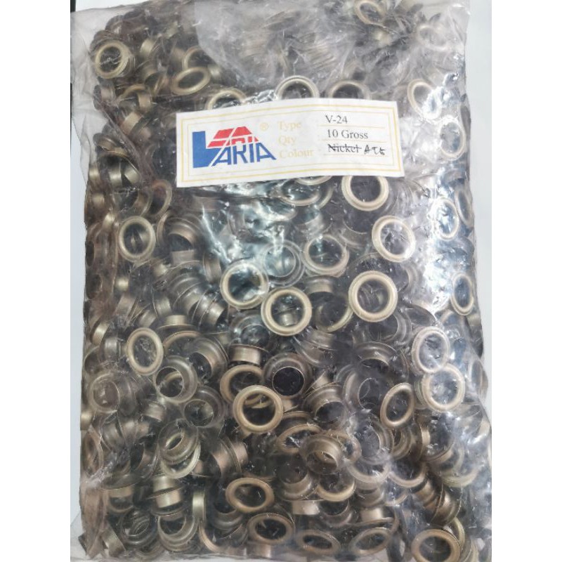 Jual mata ayam 24+ring / mata ayam eyelet 10mm antigold / 10gross ...