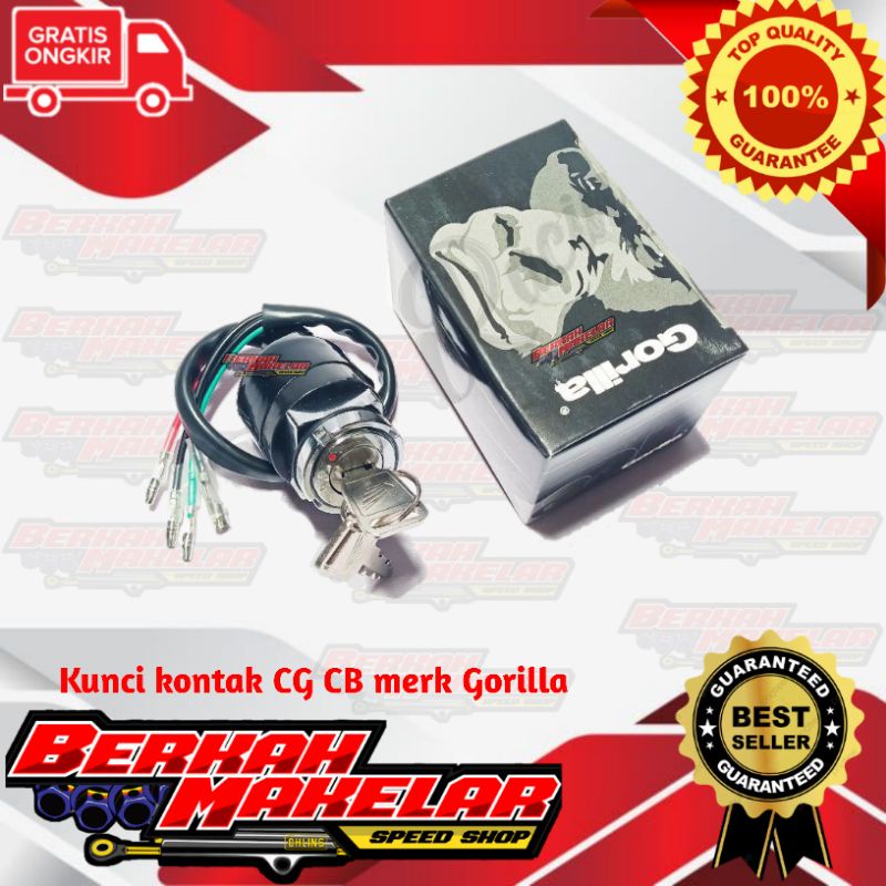 Jual KUNCI KONTAK CG CB 100 GL LOGO HM GORILLA GORILA | Shopee Indonesia