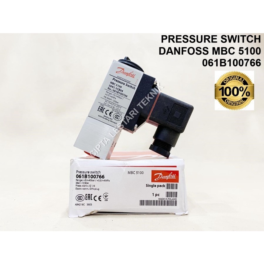 Jual Danfoss Pressure switch MBC 5100 P/N 061B100766, 40Bar | Shopee Indonesia