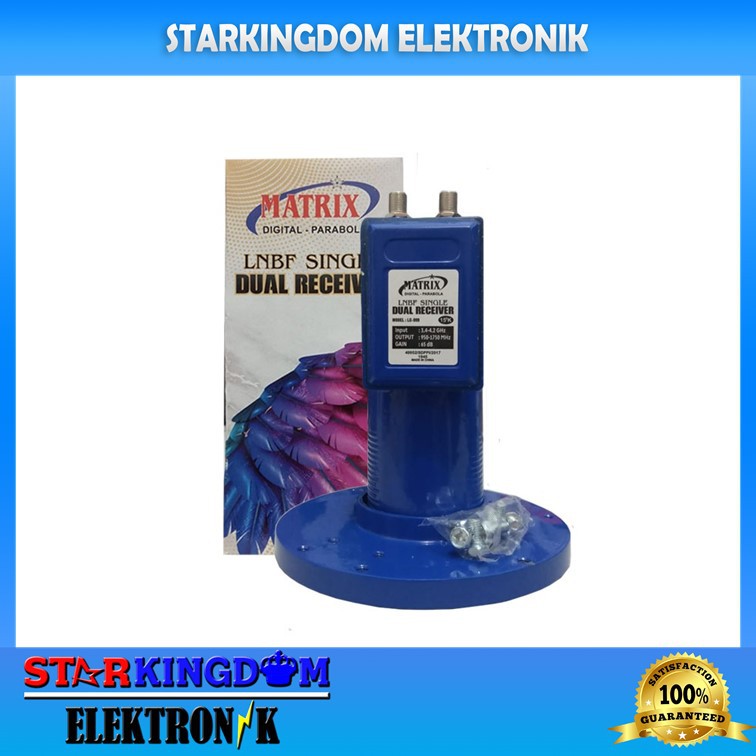 Jual Matrix 15K Lnb C Band Dual Out 1 Satelit Untuk 2 Receiver Parabola ...