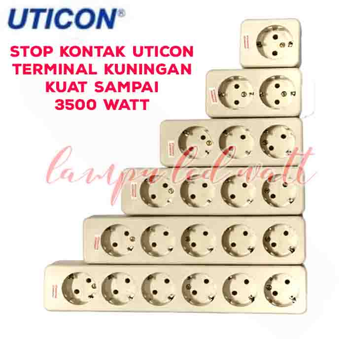 Jual Stop Kontak Uticon 6 Lubang Terminal Kuningan | Shopee Indonesia