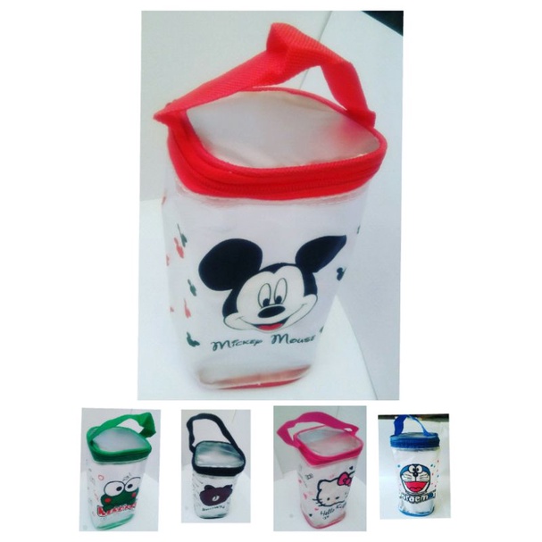 Jual tas kosmetik tas make up transfarant anti air model tabung ...