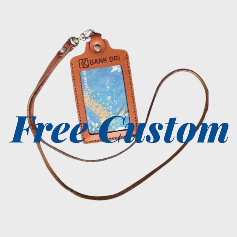 Jual Name Tag/Id Card Holder Kulit Bank BRI/Custom All Instansi dan ...