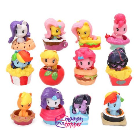 Jual Mtop My Little Pony Cafeteria Figure Set 12 Mainan Pajangan ...