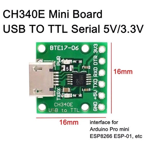 Jual Ch340e Usb To Ttl Serial Communication Converter Arduino Pro Mini Programmer Downloader