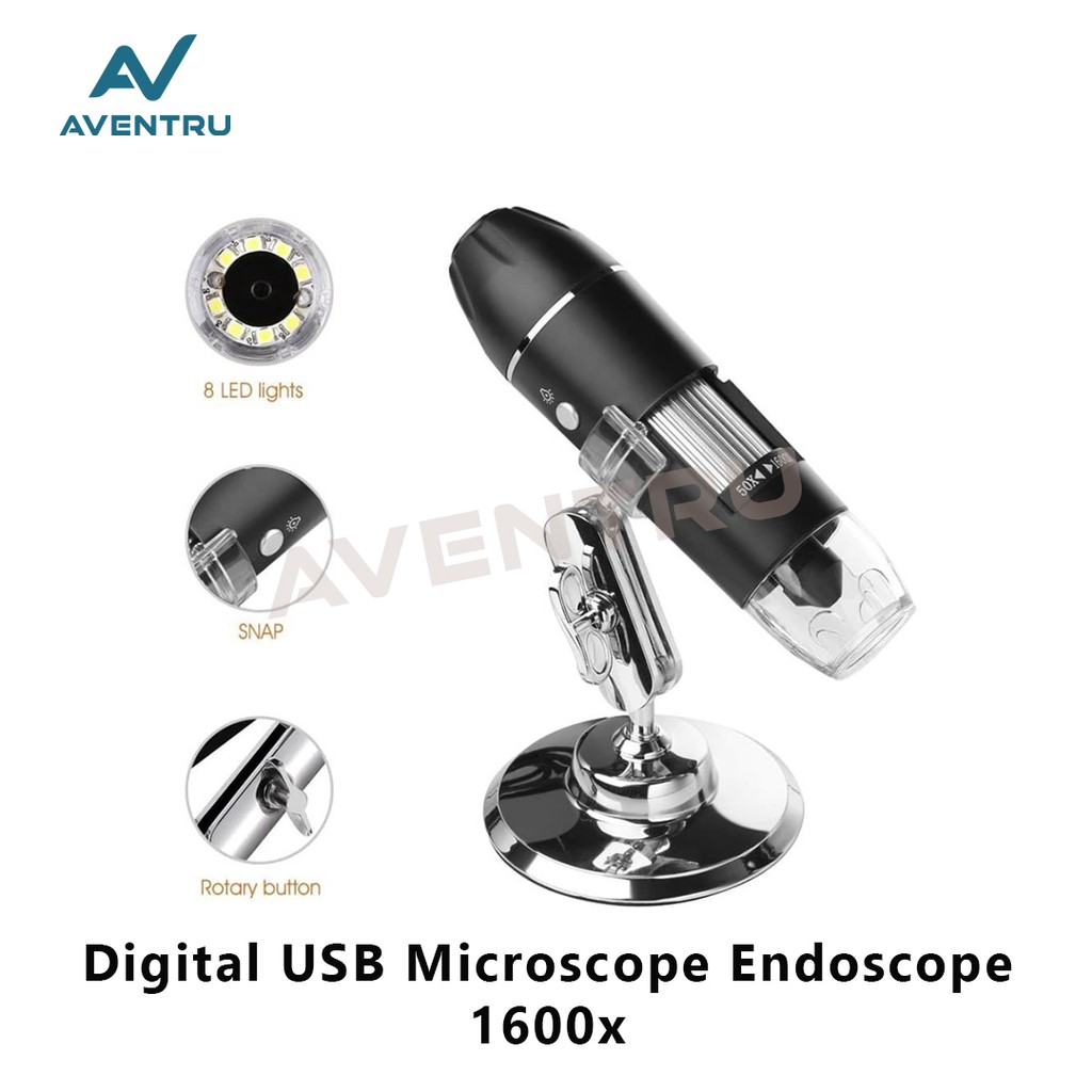 Jual Digital Microscope Endoscope 1600x USB Mikroskop Endoskop LED ...