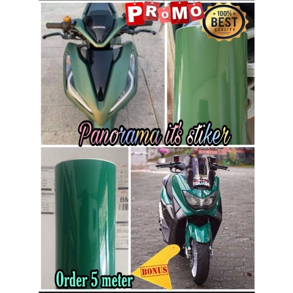 Jual SKOTLET STICKER MOTOR WARNA HIJAU TUA GLOSSY /STIKER ARMY GLOSY /SCOTLITE HIJAU TUA KILAP ...