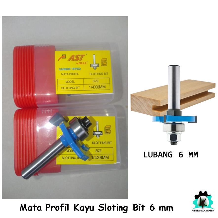 Jual Mata Profil Kayu Sloting Bit Mata Trimmer Router Lubang Panel Kayu ...