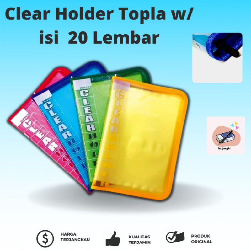 Jual Map Dokumen Keeper Plastik Resleting Clear Holder Zipper Topla isi ...