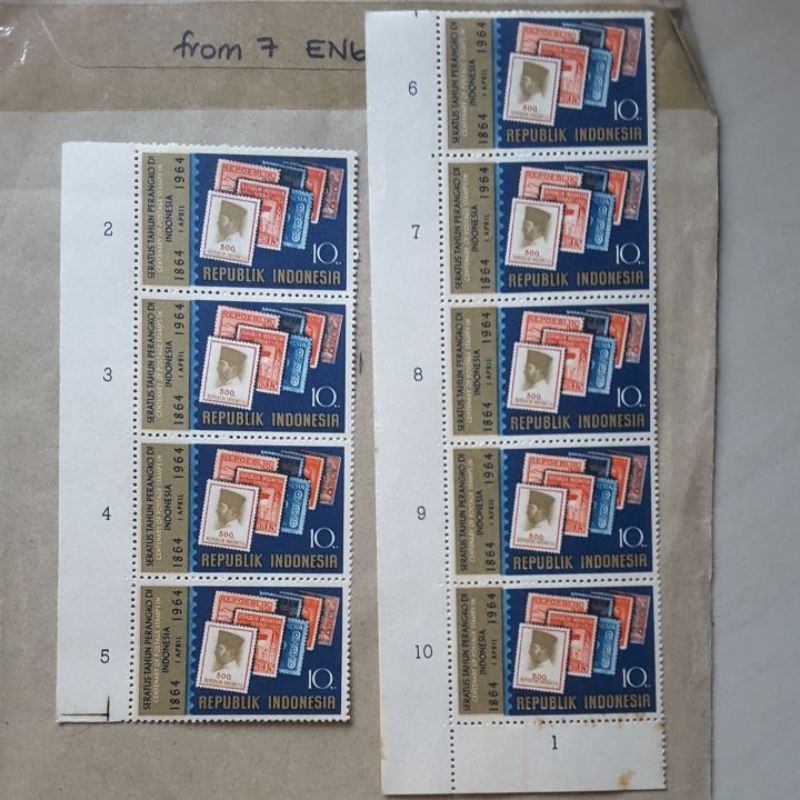 Jual Perangko 100 tahun prangko di Indonesia 1964 dijual per set ...
