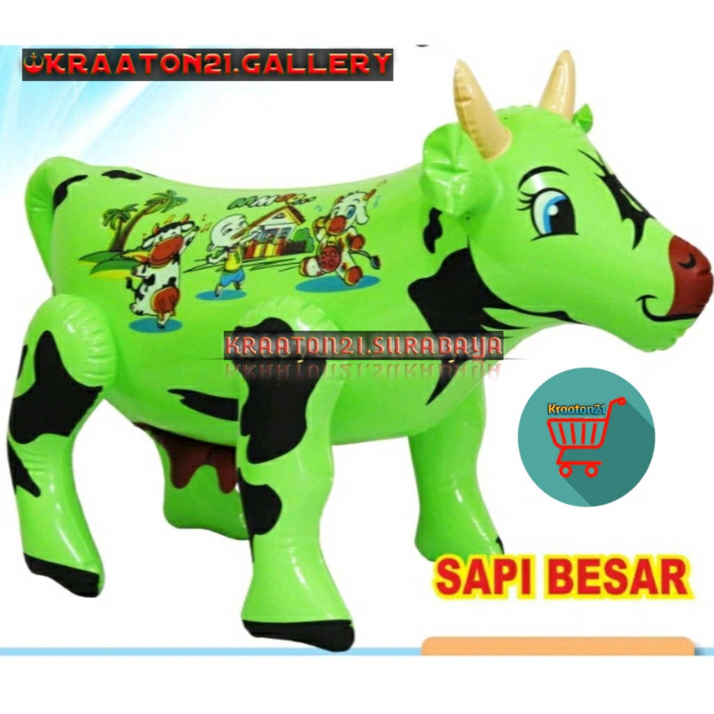 Jual Balon Tiup Karakter Sapi Besar / Mainan Anak Tiup / Balon Foil ...