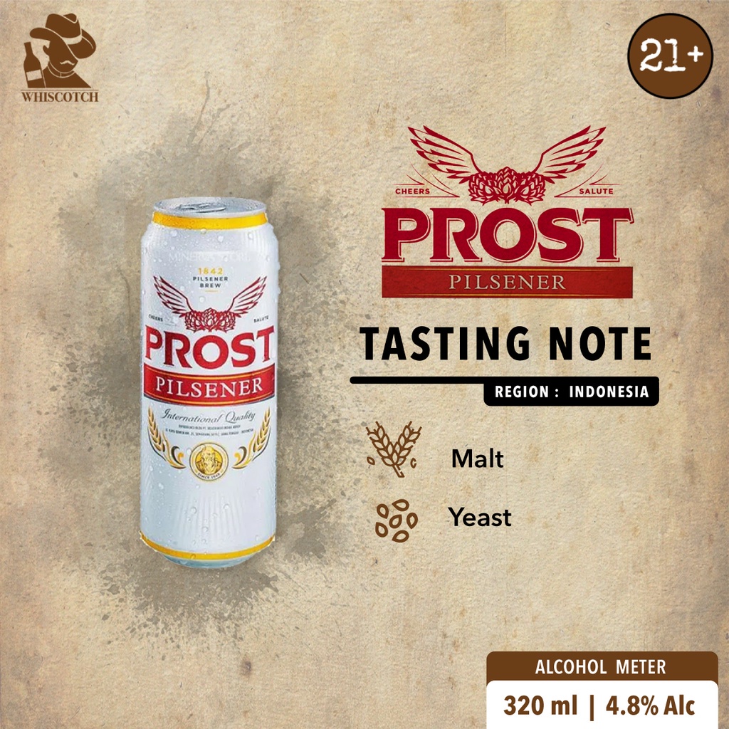 Jual Beer Prost Pilsener 320 ml Can ABV 4.8% | Shopee Indonesia