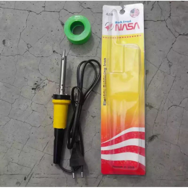 Jual solder nasa 40 wat gagang solder bahan karet dan tahan panas ples ...