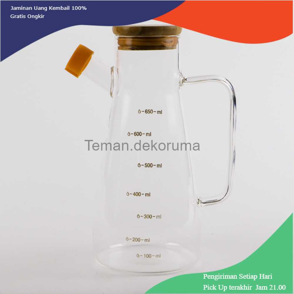 Jual TD-AI005 One Two Cups Botol Minyak Kaca Glass Oil Bottle Fat Shape ...