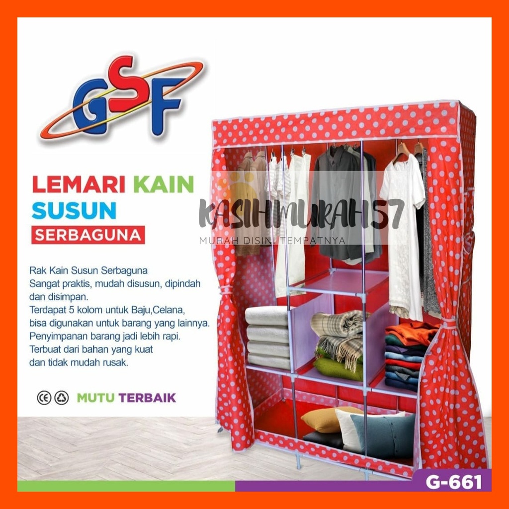 Jual LEMARI BAJU PORTABLE / LEMARI BAJU KAIN / LEMARI KAIN SUSUN ...