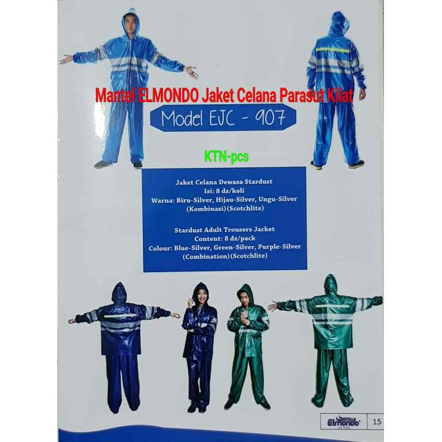 Jual Mantel hujan jas hujan bahan parasut kilat model jaket dan celana ...