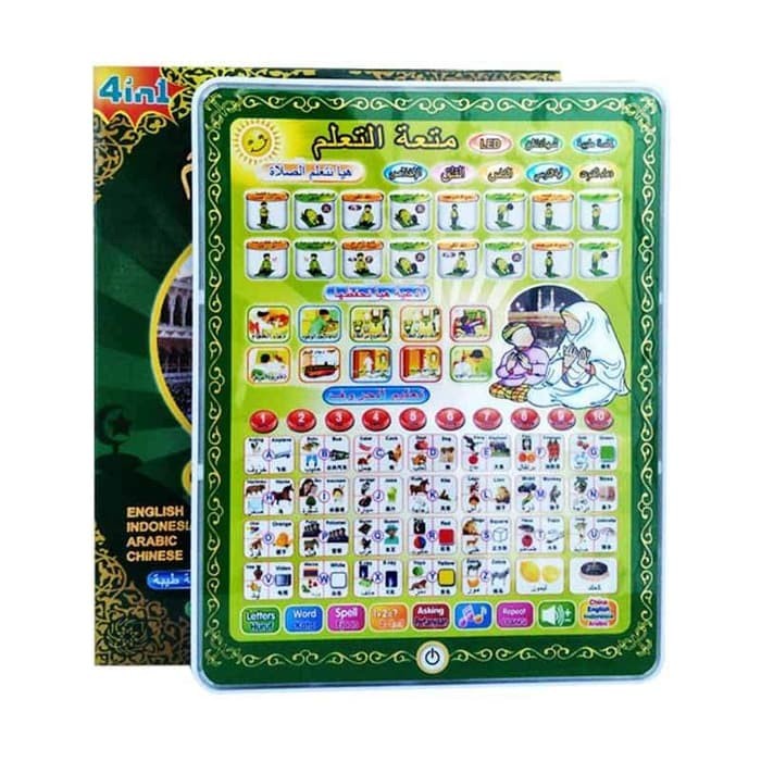 Jual M104 MAINAN ANAK PLAYPAD MUSLIM LED 4 BAHASA MURAH ( IPAD ARAB ...
